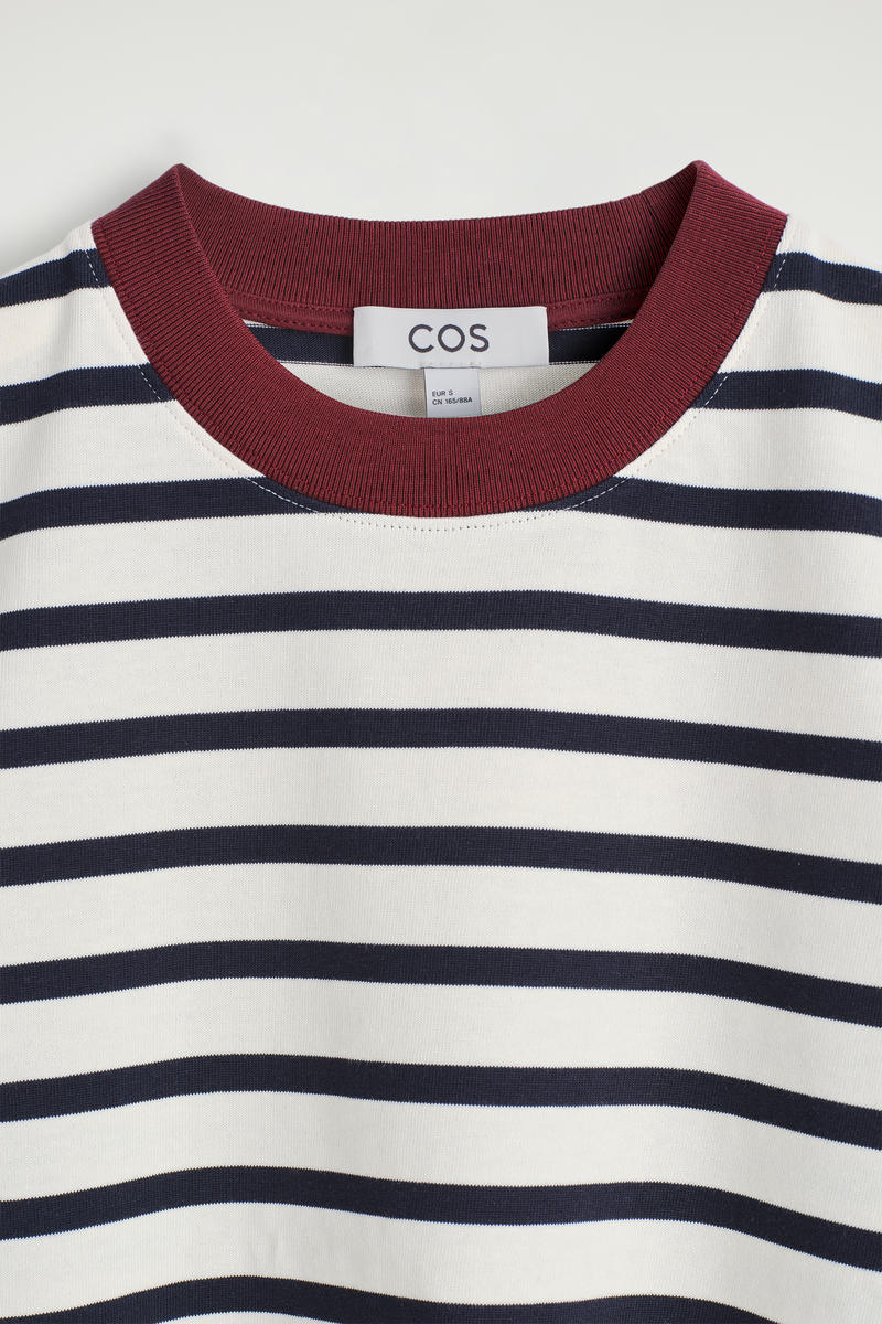 THE CLEAN CUT T-SHIRT クリーンカットTシャツ ホワイト / ブラック / ストライプ｜COS コス 公式オンラインストア