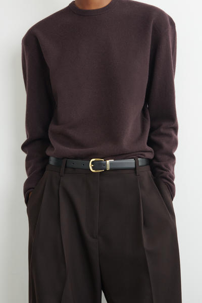 REVERSIBLE LEATHER BELT リバーシブルレザーベルト ブラック / エクリュ｜COS コス 公式オンラインストア