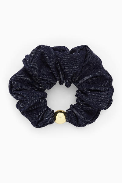EMBELLISHED DENIM SCRUNCHIE デニムシュシュ インディゴ｜COS コス 公式オンラインストア