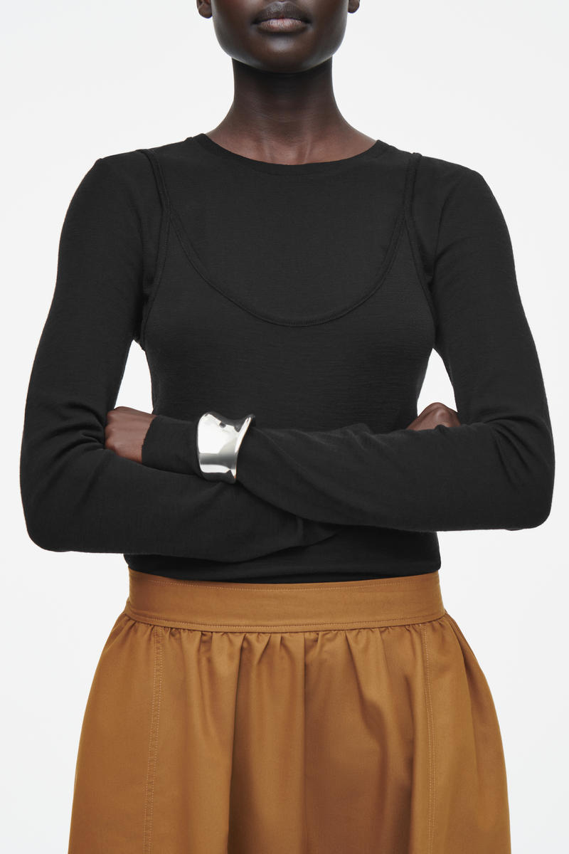 GATHERED A-LINE MIDI SKIRT ギャザーAラインミディスカート ブラウン｜COS コス 公式オンラインストア