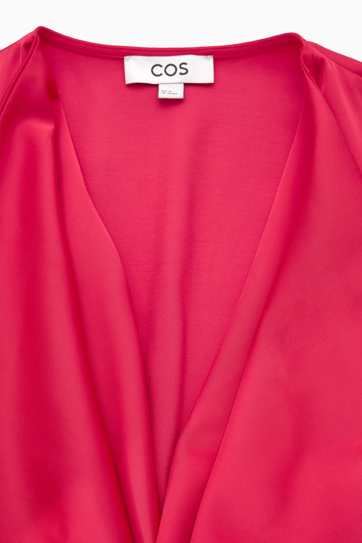 SCARF-DETAIL BLOUSE - BRIGHT PINK