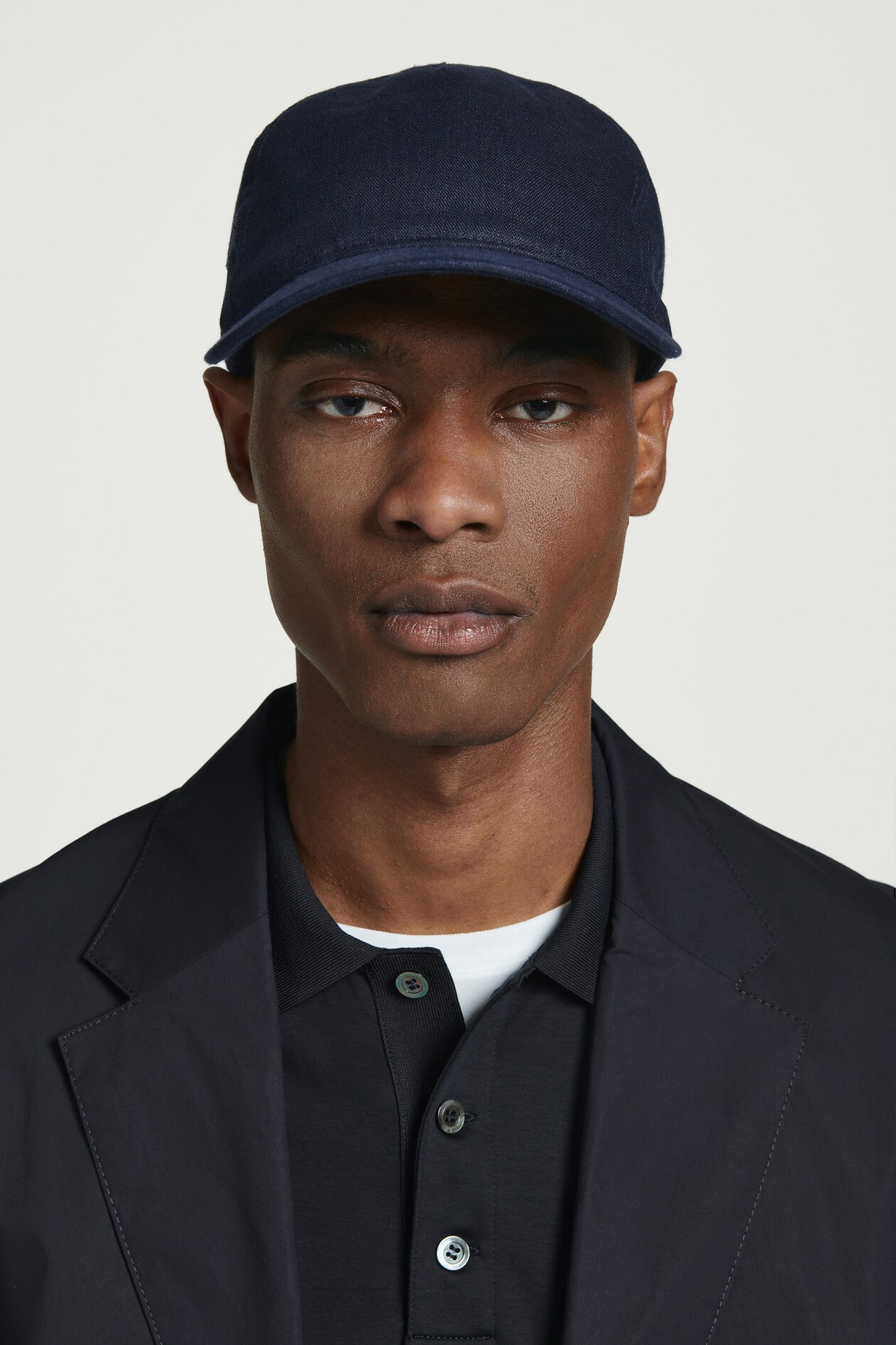 LINEN BASEBALL CAP - NAVY