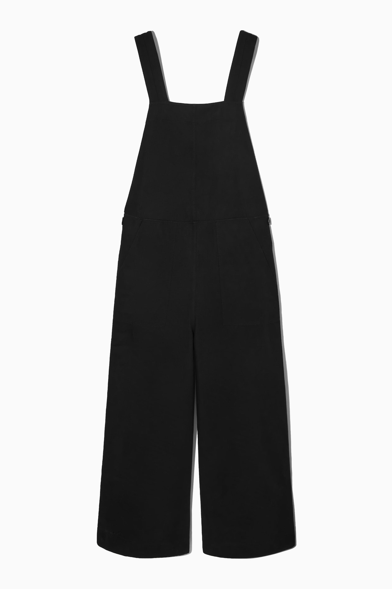 WIDE-LEG DUNGAREES - BLACK