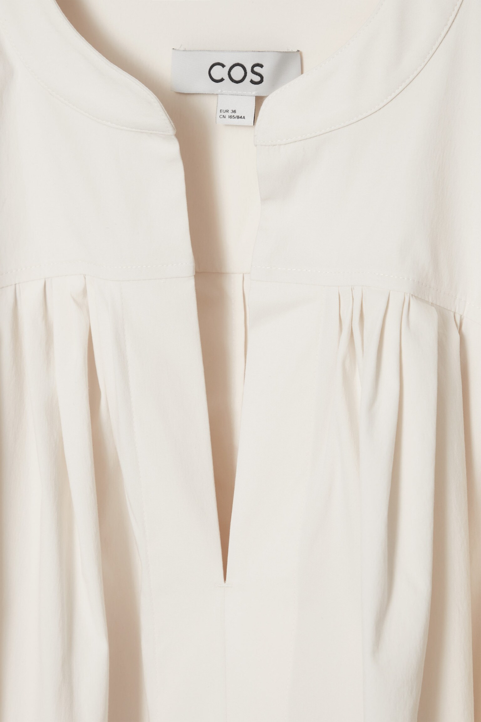 PLEATED MINI TUNIC DRESS - WHITE