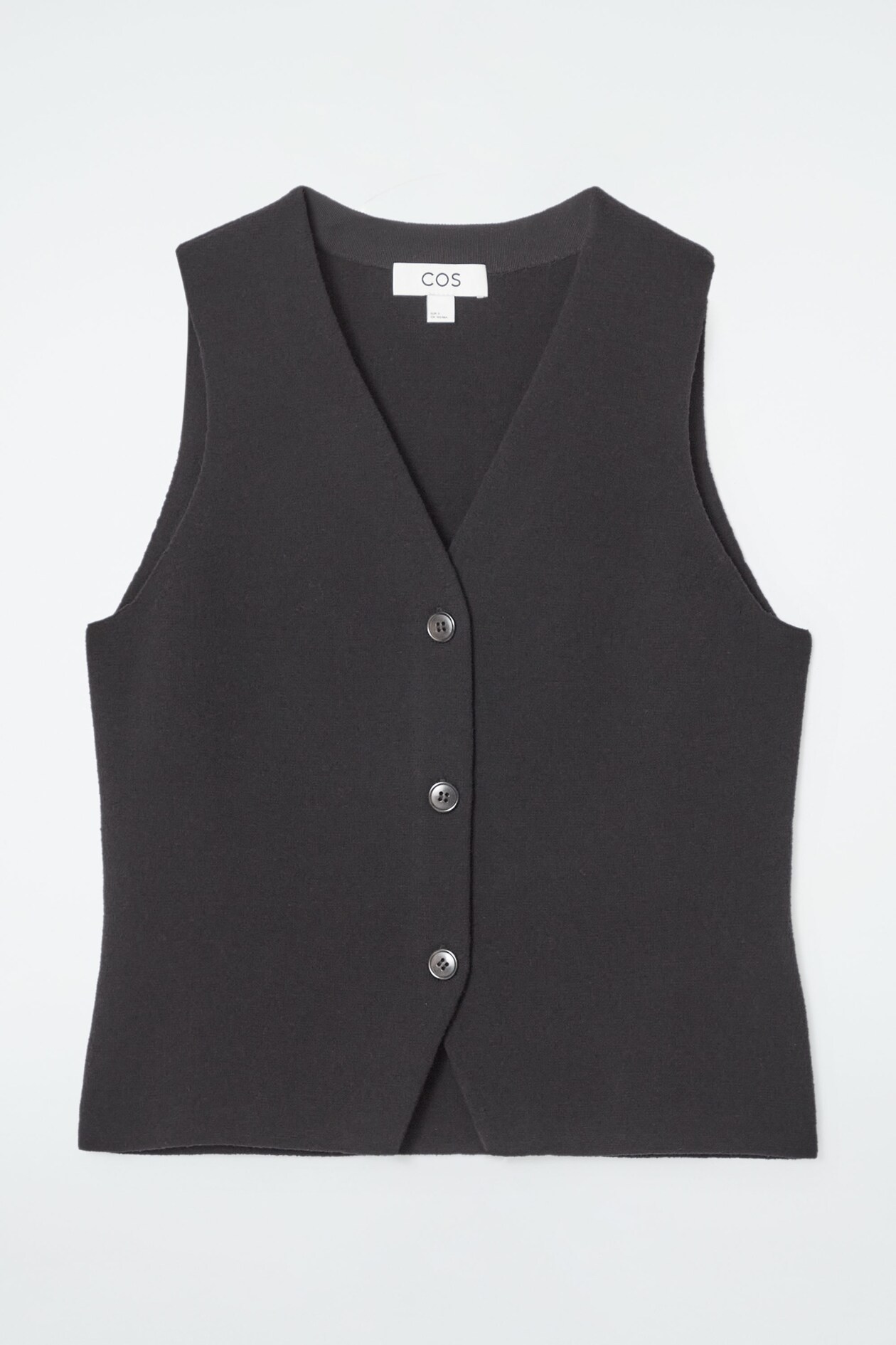 KNITTED WAISTCOAT - BLACK