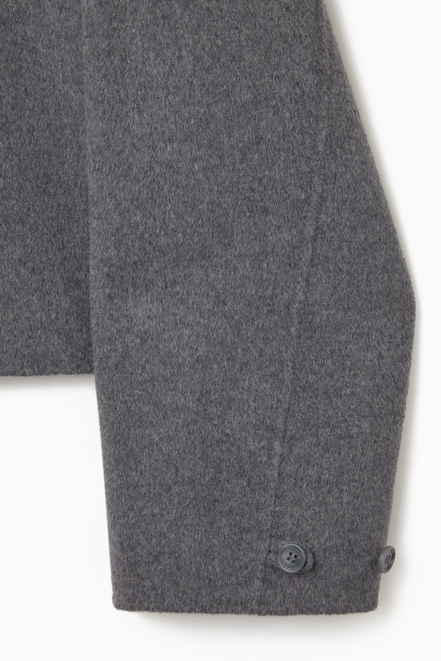 SHORT DOUBLE-FACED WOOL JACKET - GREY