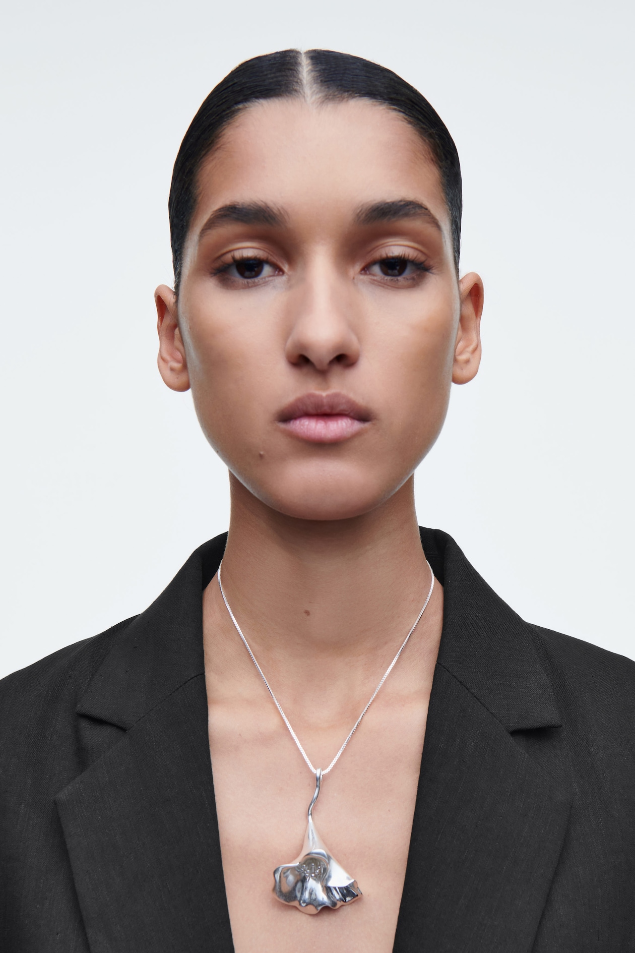 COLLIER À PENDENTIF FLEUR - ARGENTÉ