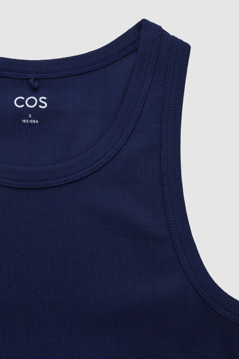RIBBED TANK TOP - DARK NAVY