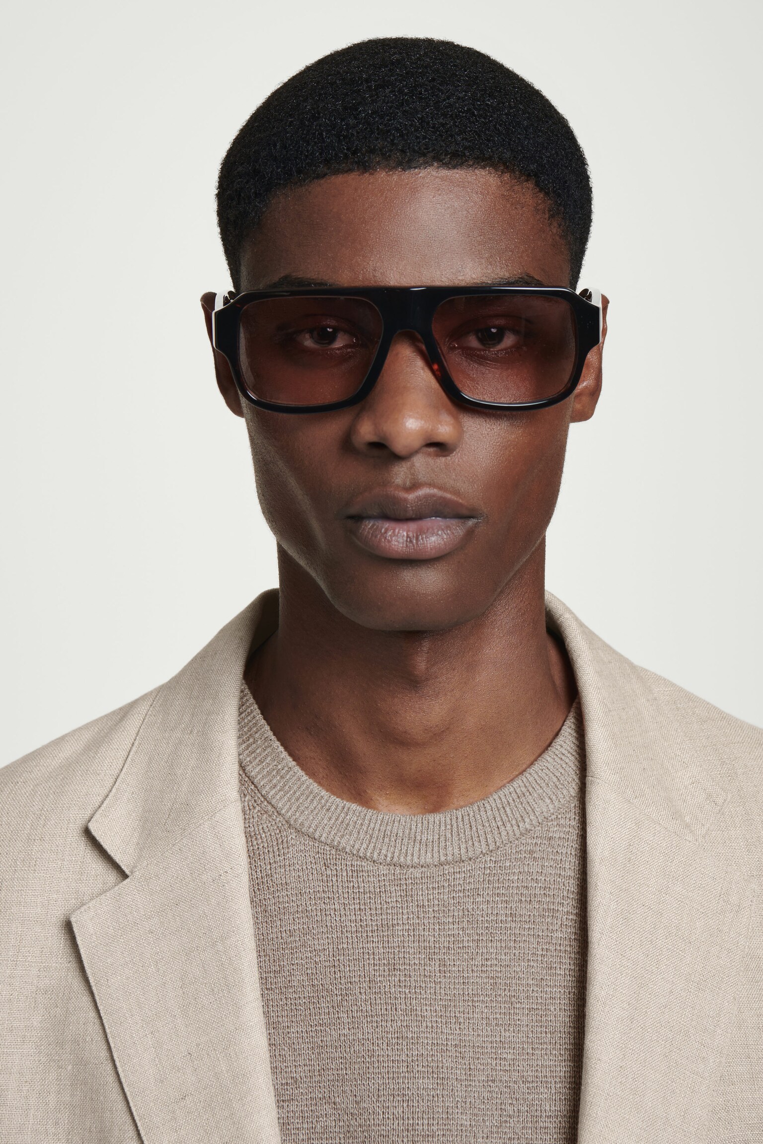 BLAZER MONOPETTO IN LINO - BEIGE / NON TINTO