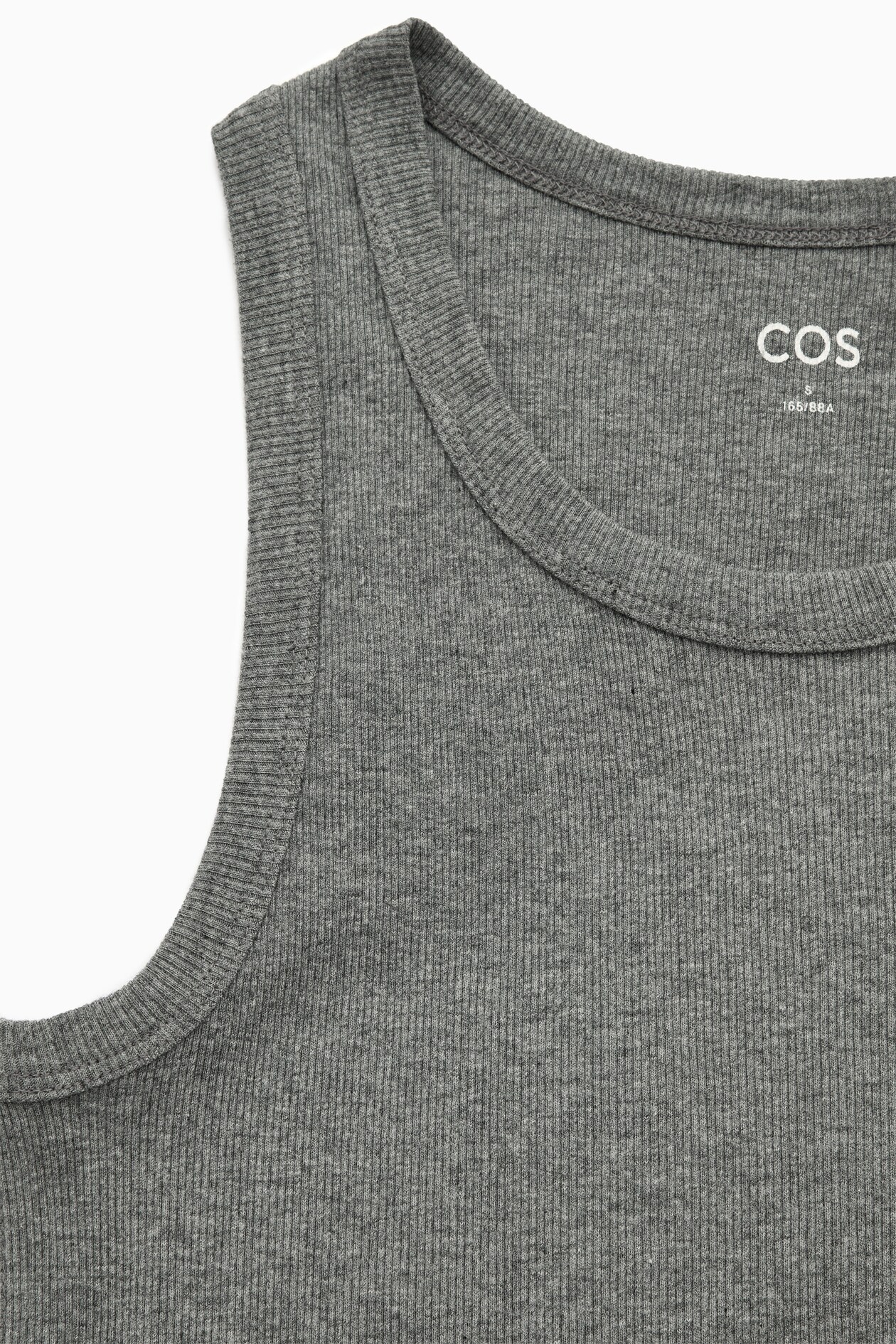 RIBBED TANK TOP - DARK GREY