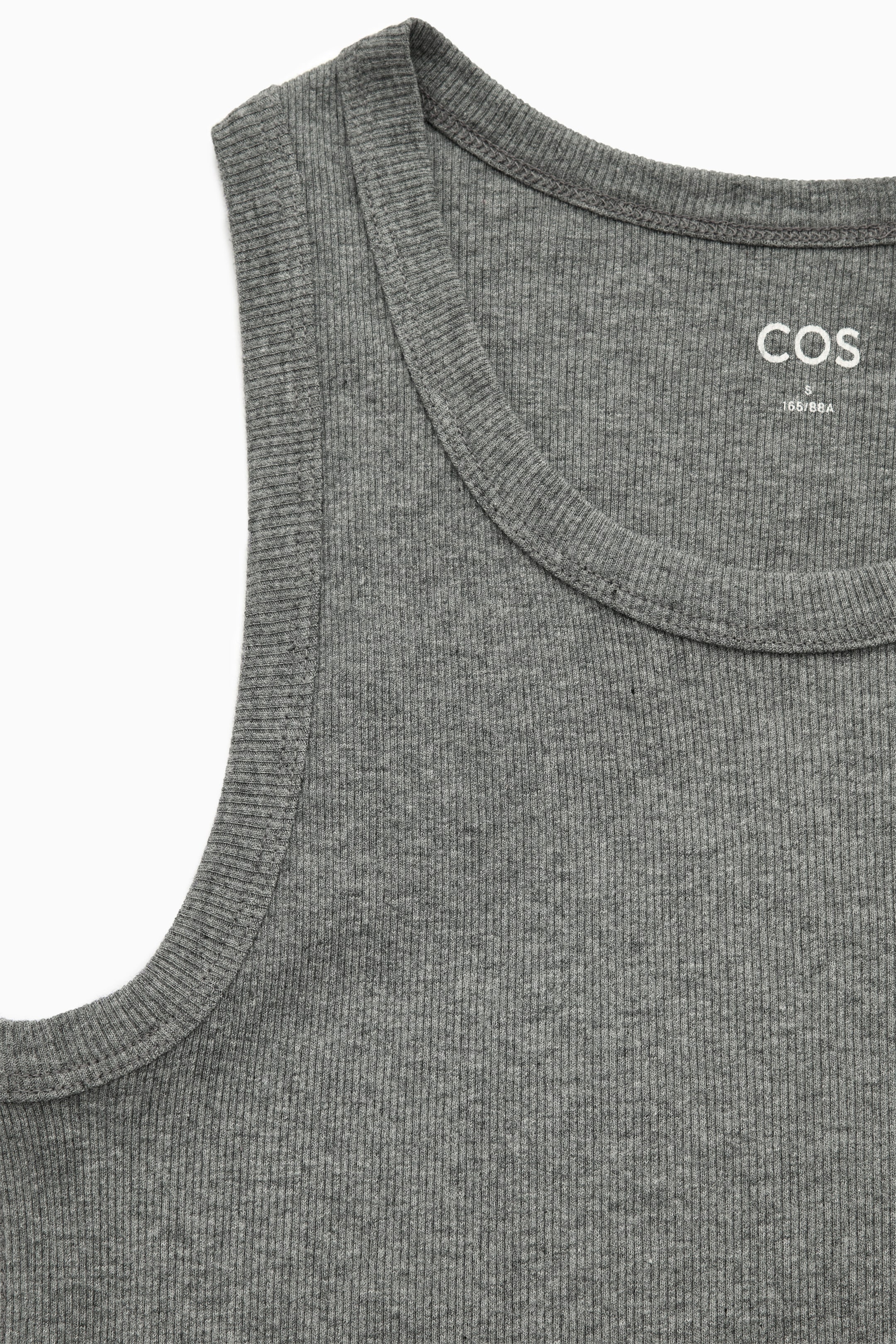 RIBBED TANK TOP - DARK GREY