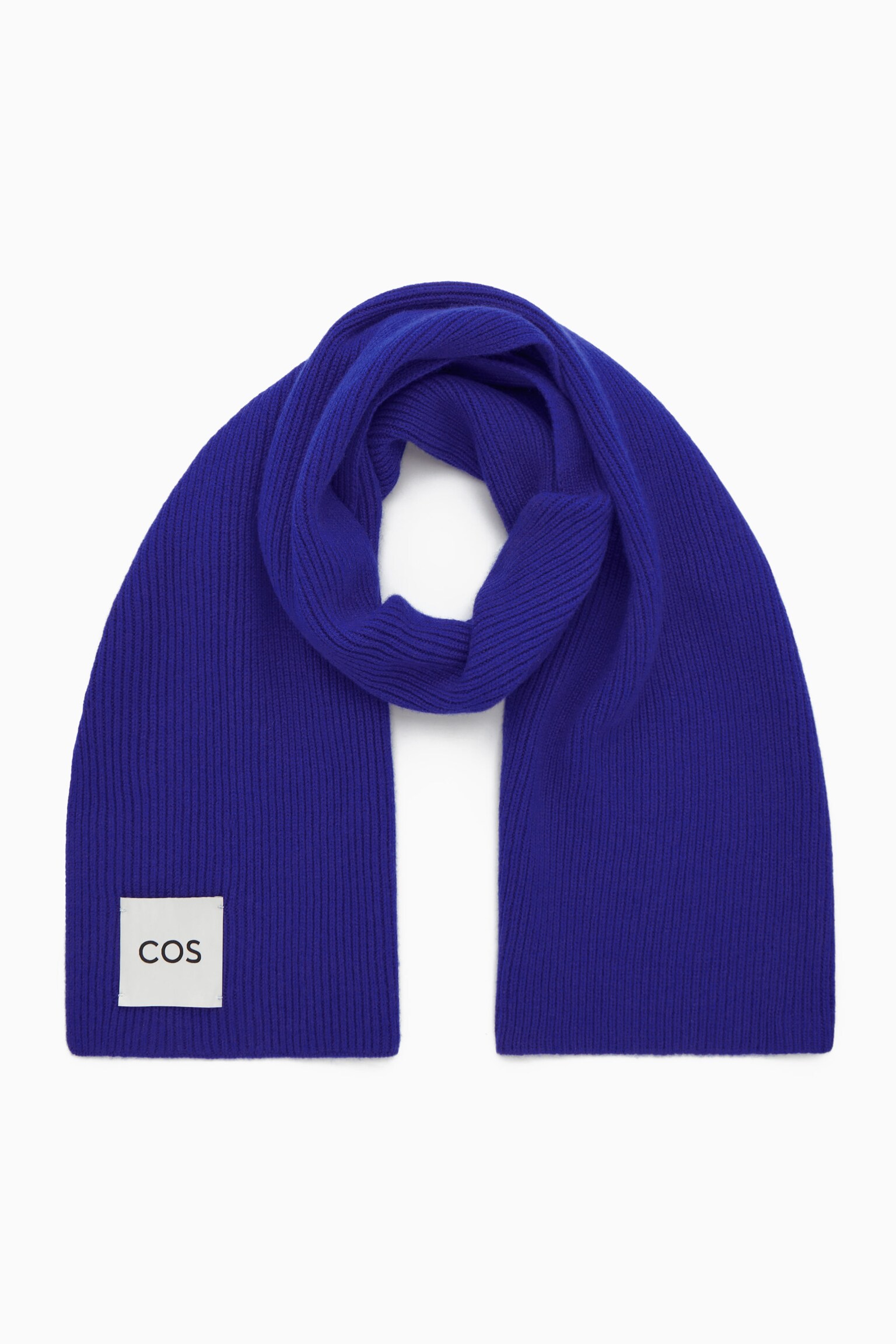CASHMERE-BLEND SCARF - BRIGHT BLUE