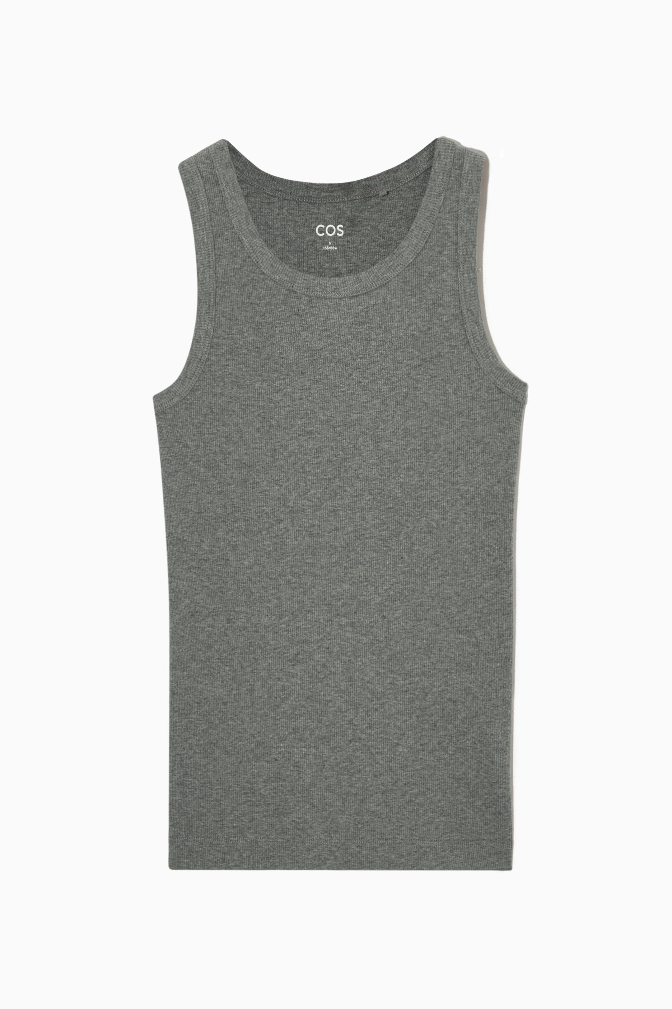 RIBBED TANK TOP - DARK GREY