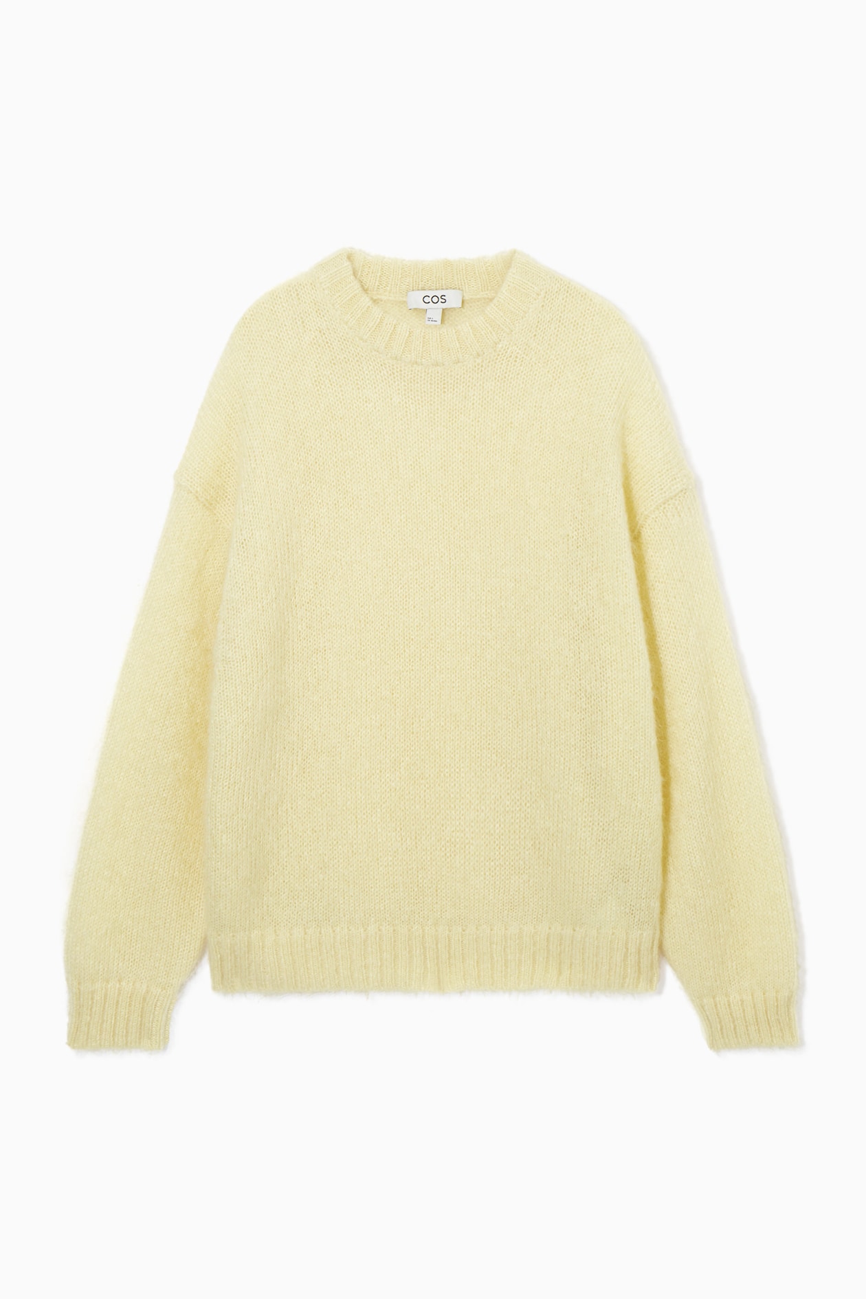 MOHAIR CREW-NECK JUMPER - YELLOW