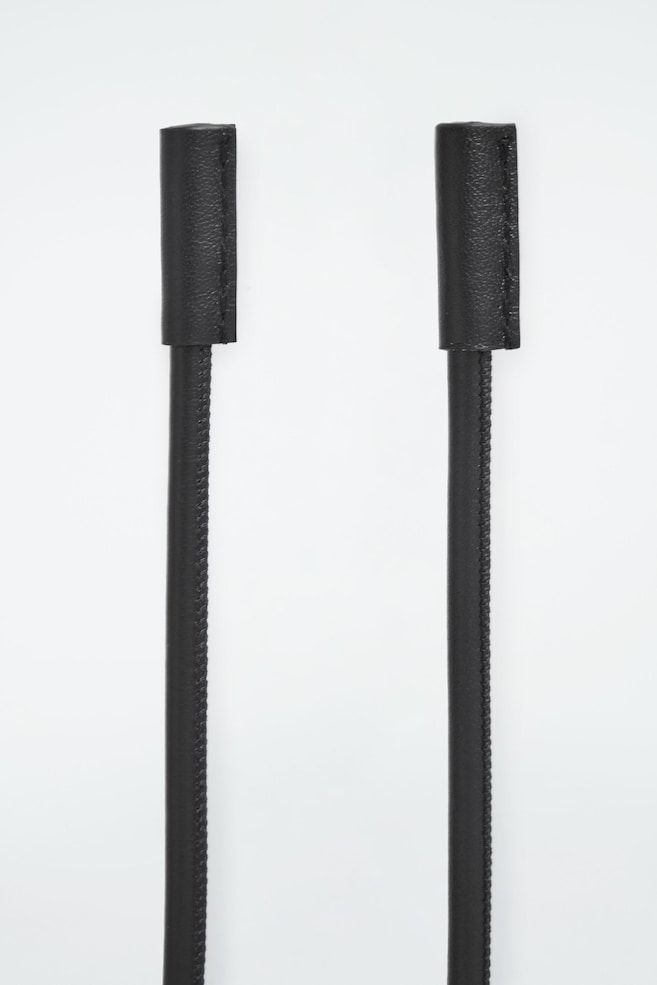 LEATHER ROPE BELT - BLACK