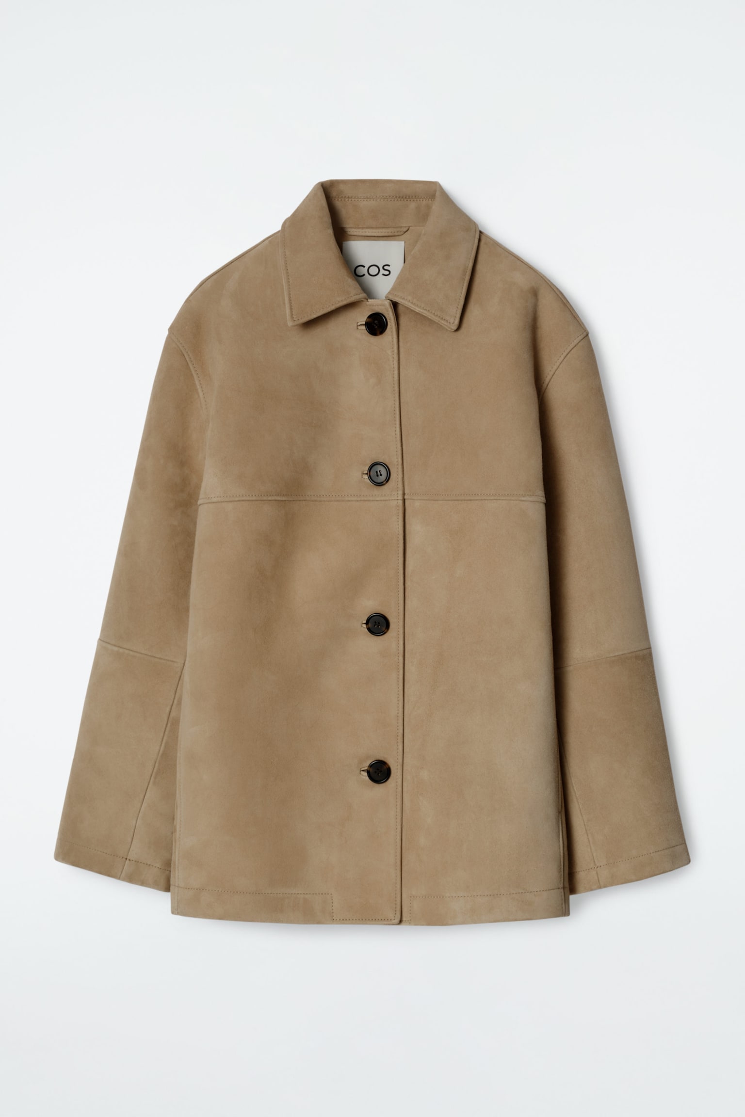 COLLARED SUEDE JACKET - SAND