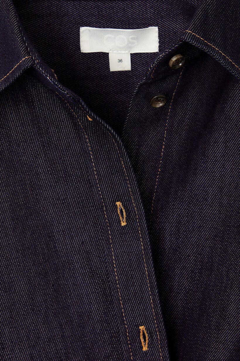 FLUID DENIM WRAP SHIRT - INDIGO