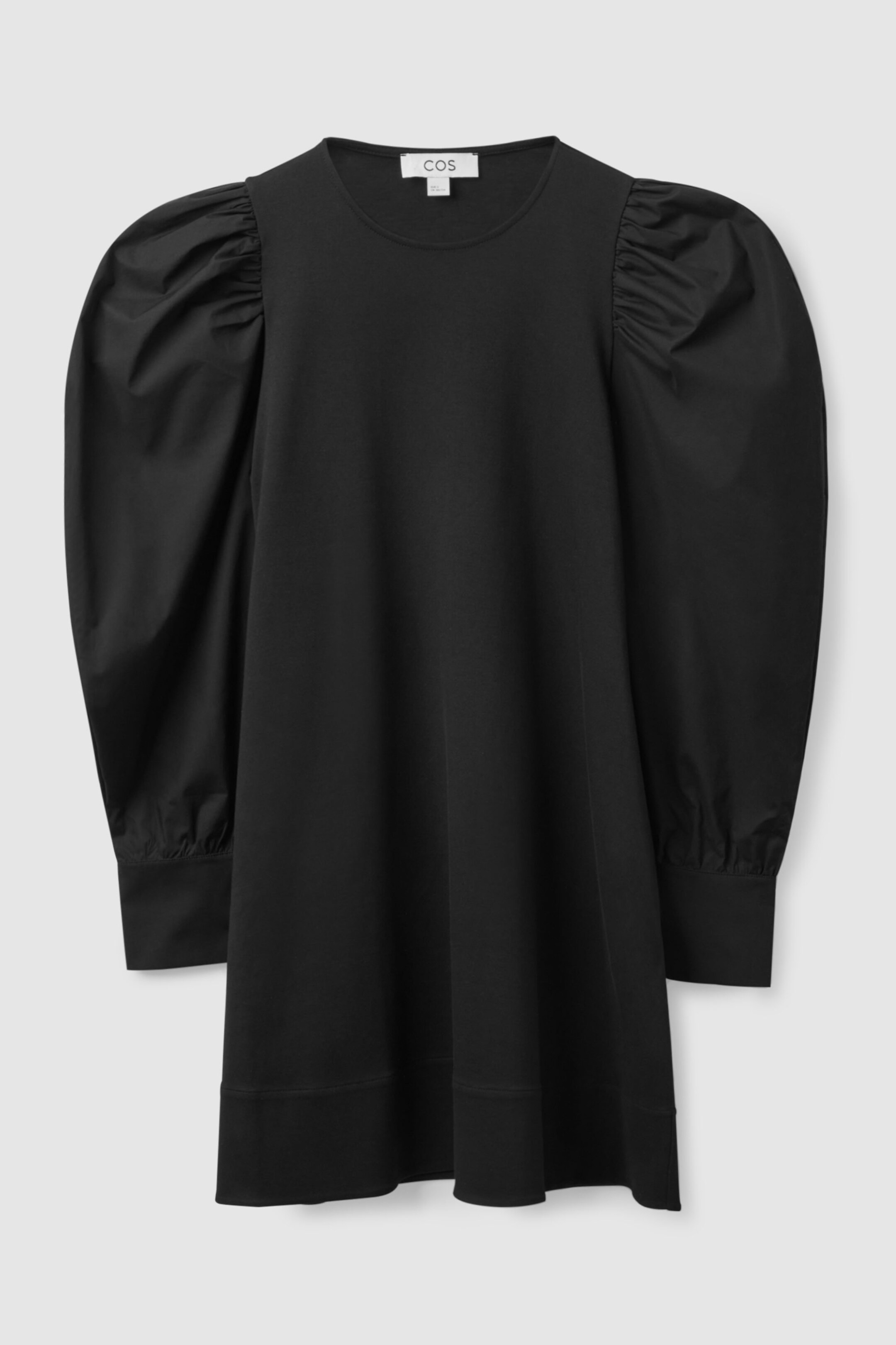 PUFF-SLEEVE A-LINE DRESS