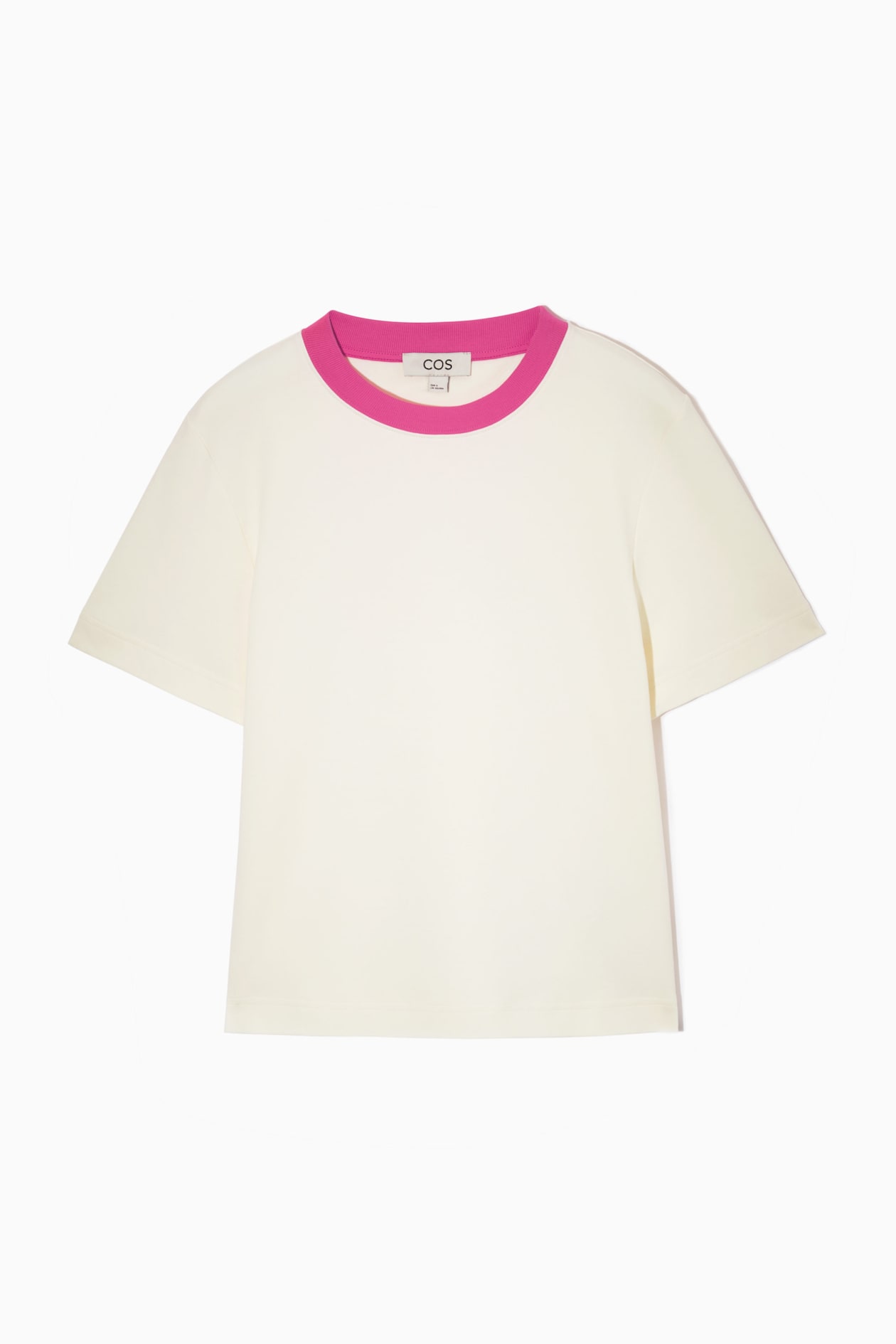CLEAN CUT REGULAR T-SHIRT - BEIGE / PINK