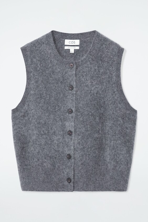 BOXY DOUBLE-FACED WOOL JACKET - LIGHT GREY